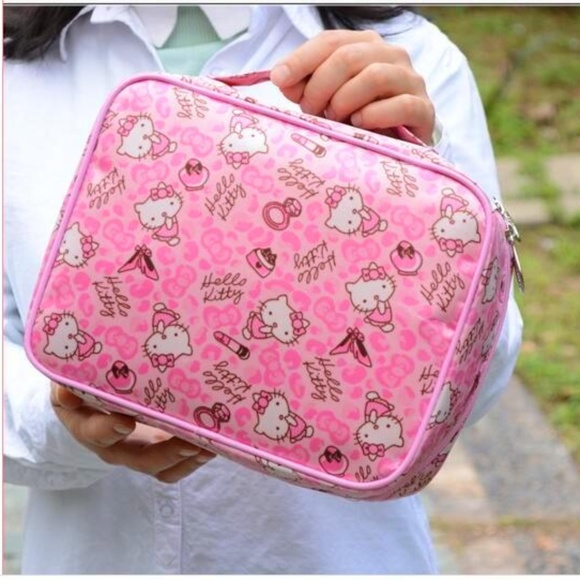 Hello Kitty | Bags | Hello Kitty Travel Case Square Top Handle Pink ...